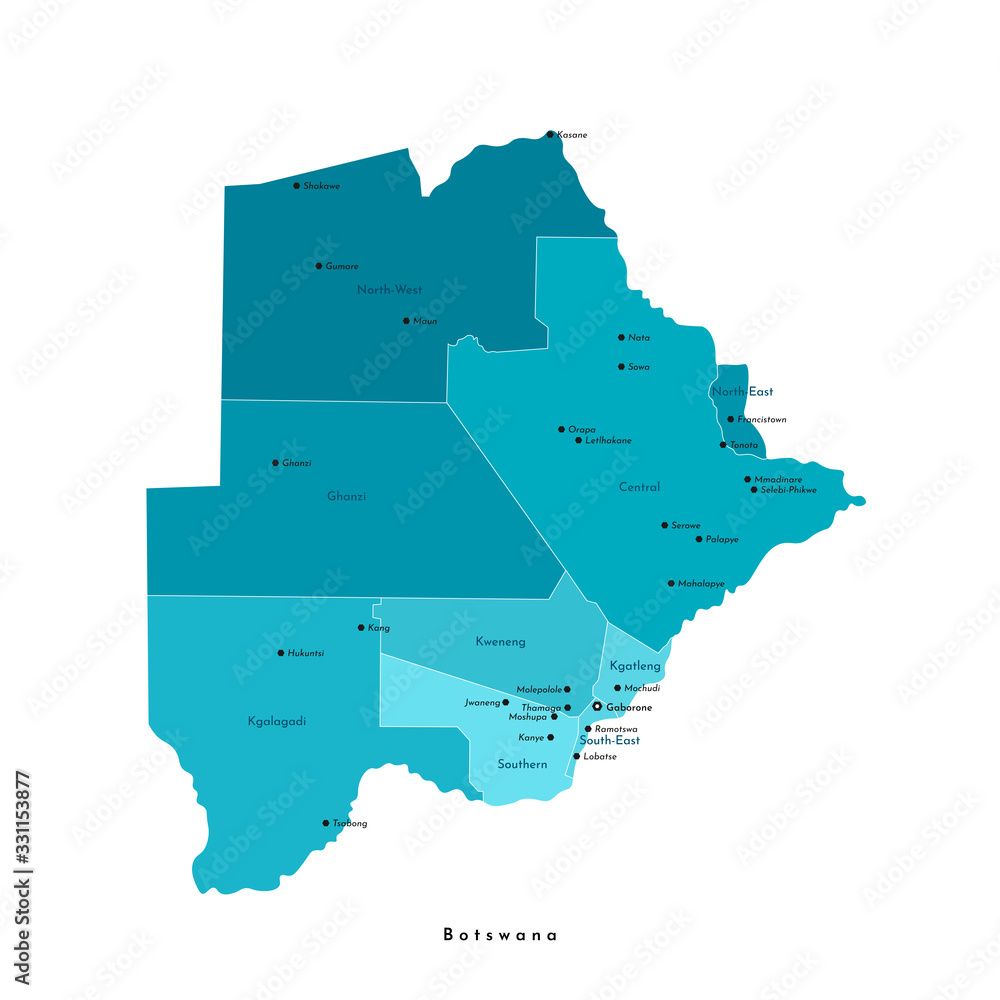 Vector modern isolated illustration. Simplified administrative map of ...