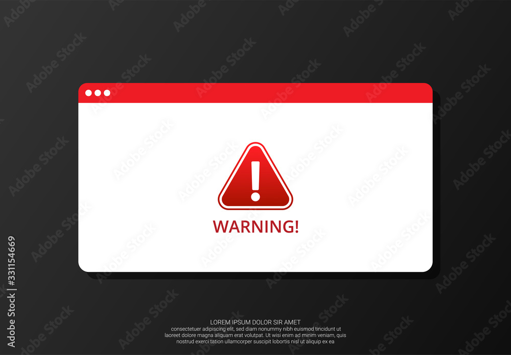 Attention warning alert sign with exclamation mark concept. warning ...