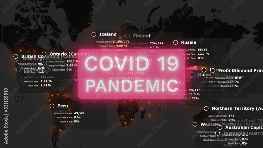 Animated map of spreading of the coronavirus COVID 19 pandemic from ...