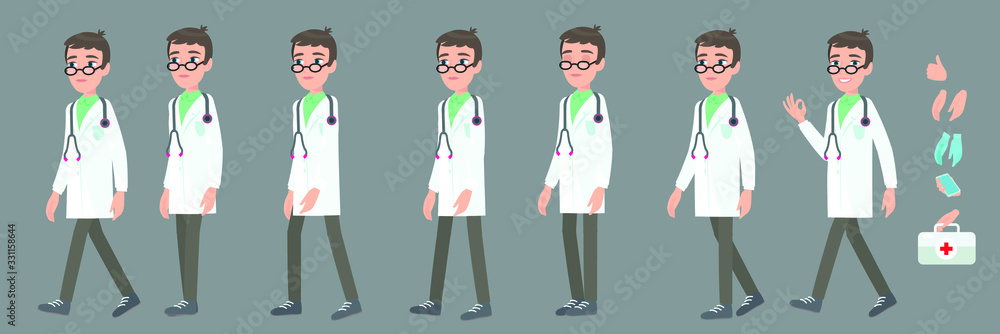 Animated Doctor Walking