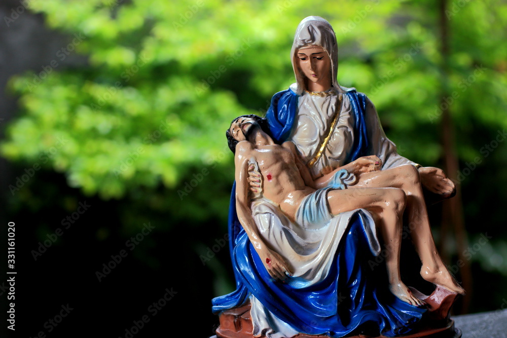Statue of Pieta, Mother Mary and Jesus Stock Photo | Adobe Stock