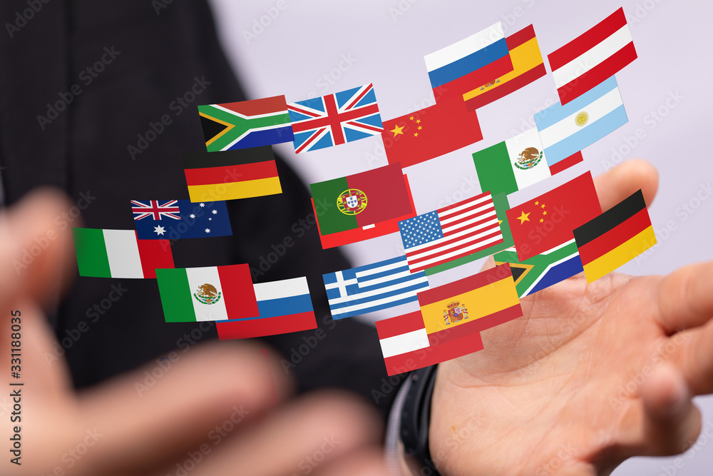 national flags of different countries. Stock Photo | Adobe Stock