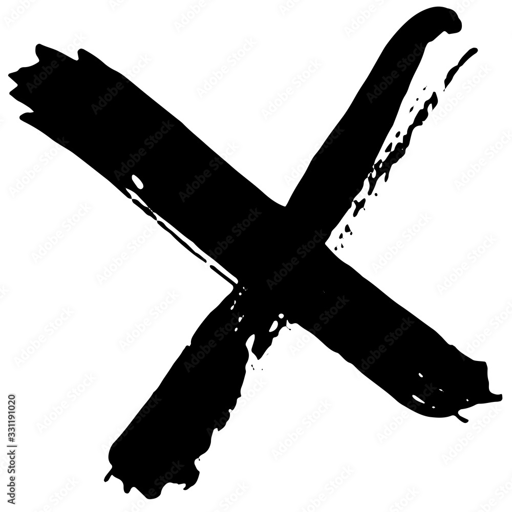 Cross grunge. Smears of black paint. Crossed ink lines Stock Vector ...