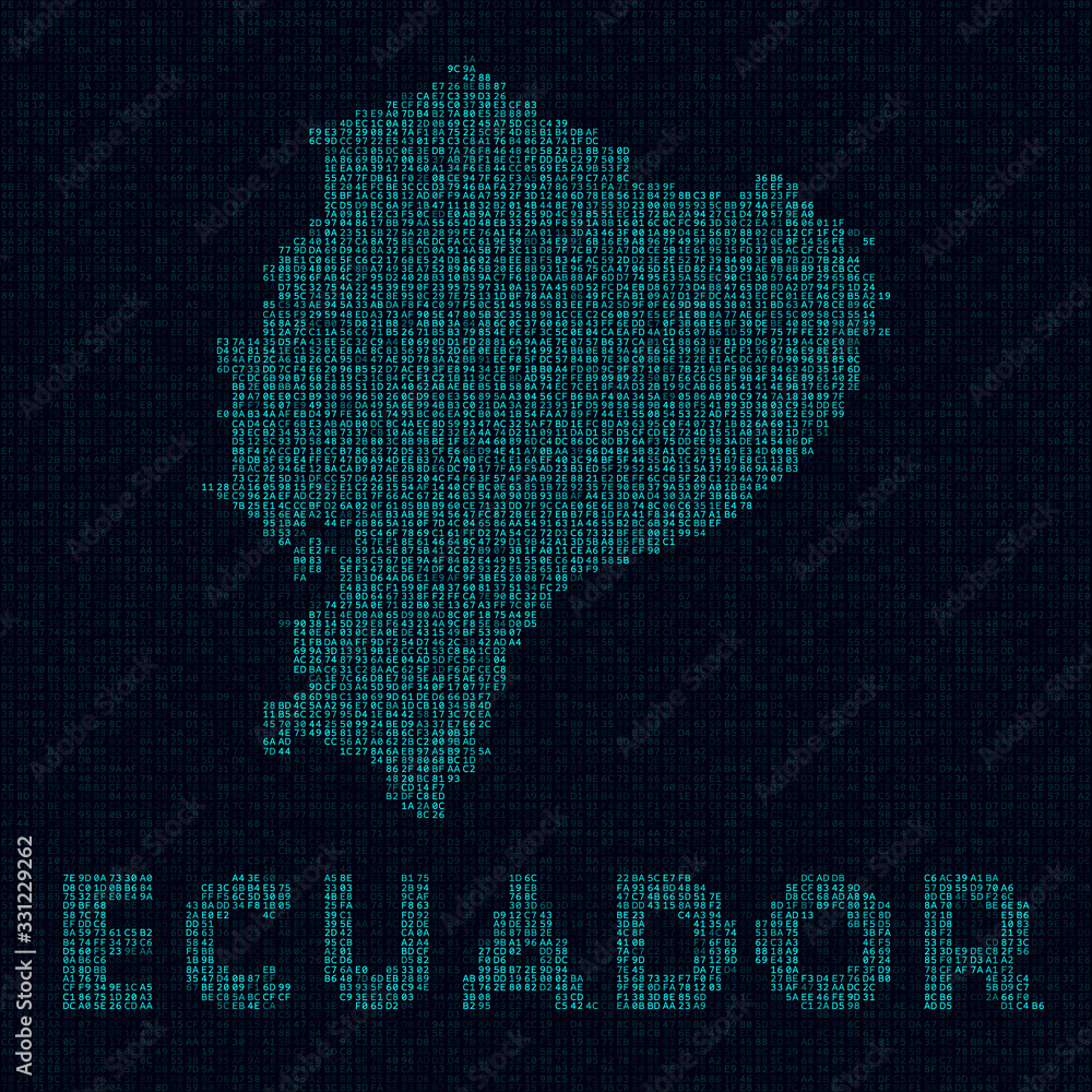 Ecuador tech map. Country symbol in digital style. Cyber map of Ecuador ...