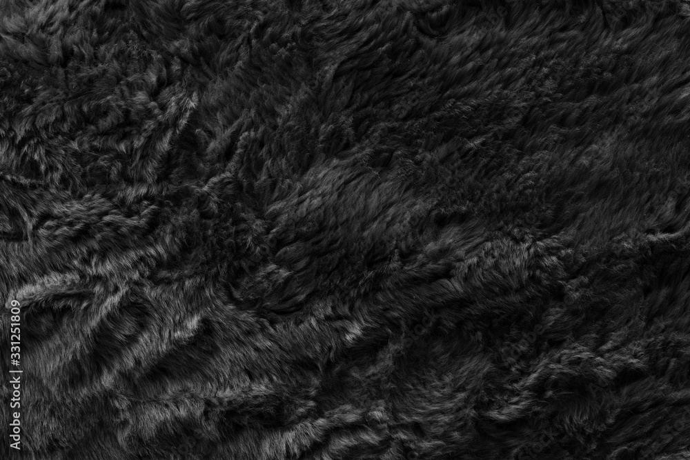 Black real wool with a darktop texture background, dark natural sheep ...
