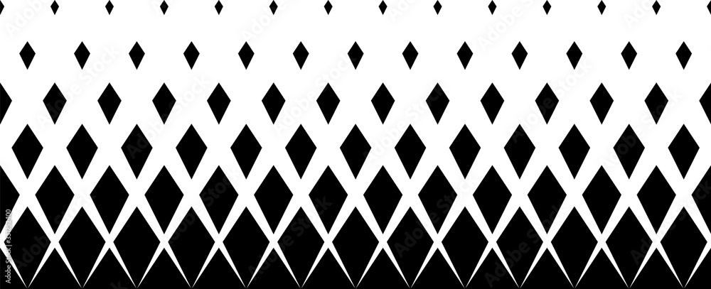 Geometric pattern of black diamonds on a white background.7 figures in ...