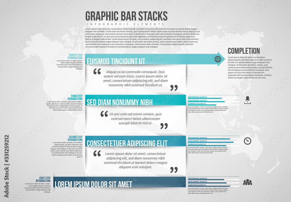Graphic Bar Stacks Infographic Layout Stock Template | Adobe Stock
