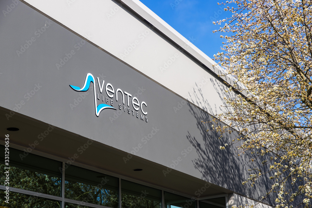 Bothell, Washington - March 18, 2020: General view of Ventec Life ...