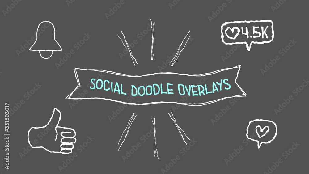 Social Doodle Overlays Stock Template | Adobe Stock