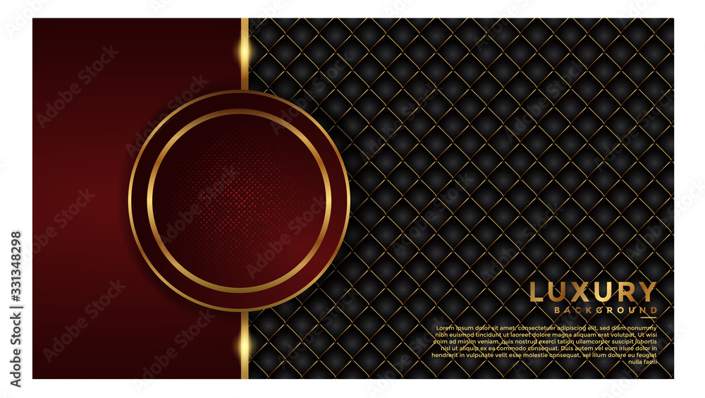 abstract red and black background with gold lines. black textured ...