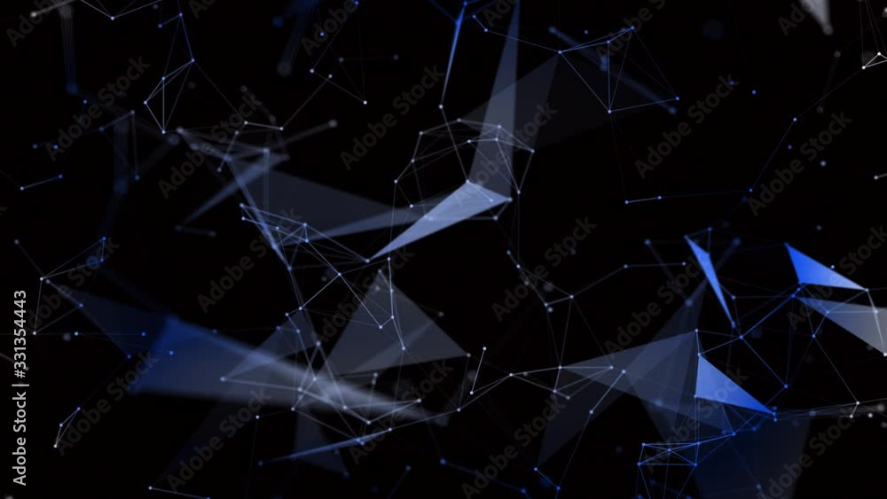 4k 3d abstract Digital background with graph made of dot particles.Quantum finance,Finance graph ...