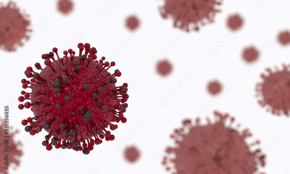 COVID -19, Coronavirus Infection inside human body. Respiratory disease ...