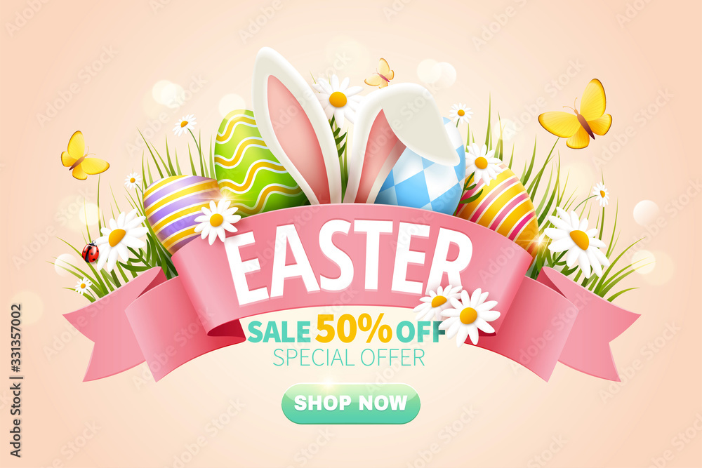 Easter sale popup ads Stock Vector | Adobe Stock