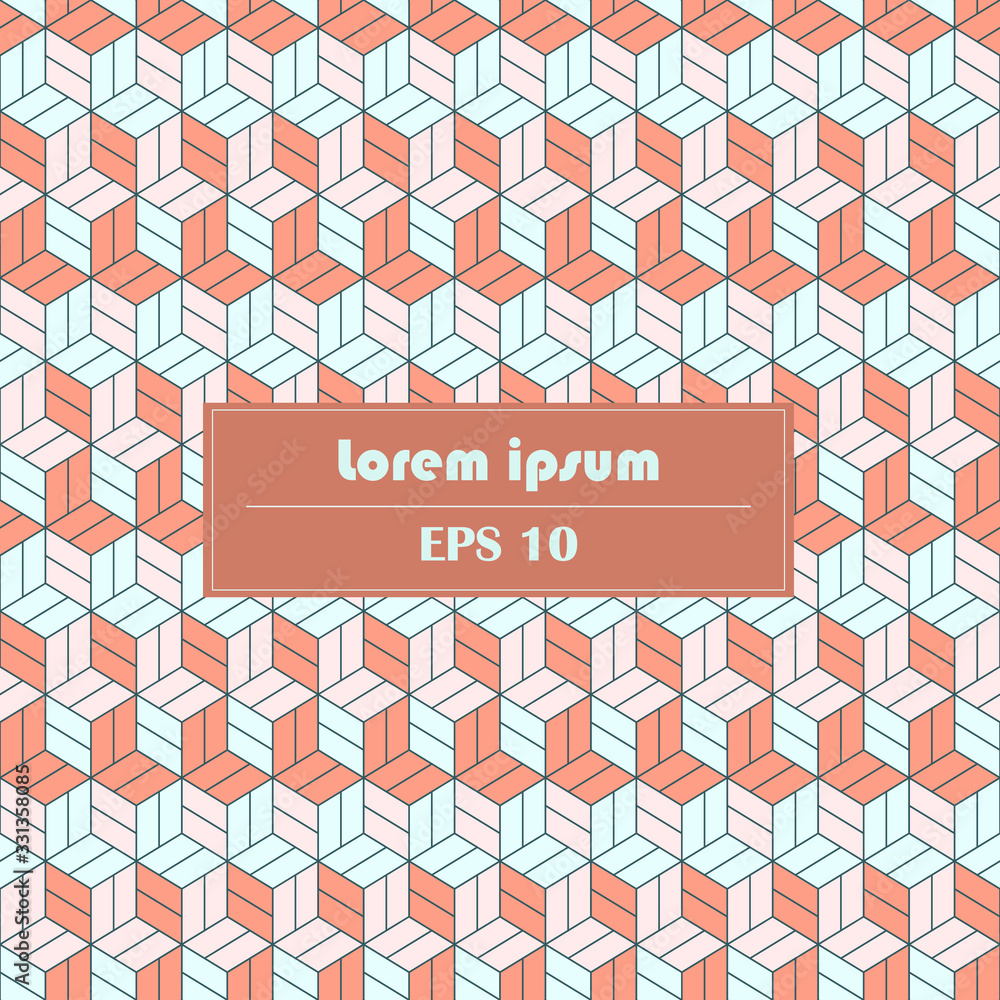 simple repeated pattern in isometric grid for background, wallpaper ...