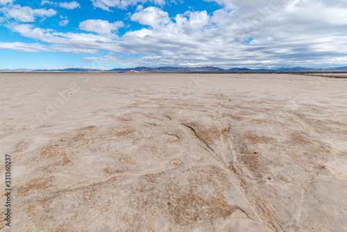 Water Flow Patterns on Amargosa Flat Alkali Desert Playa. It is a ...