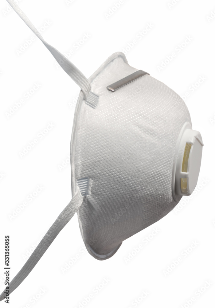 Protection mask. White medical face mask Particulate Respirator Virus ...