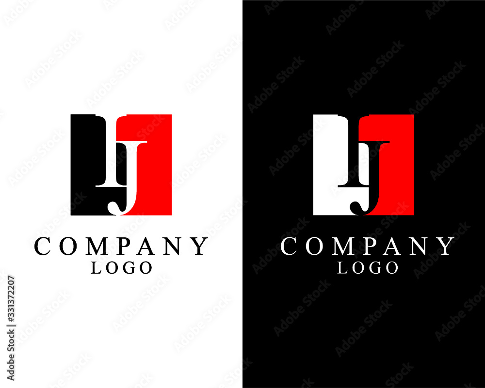 IJ, JI logo Letter square shape logo vector for company identity. Stock ...