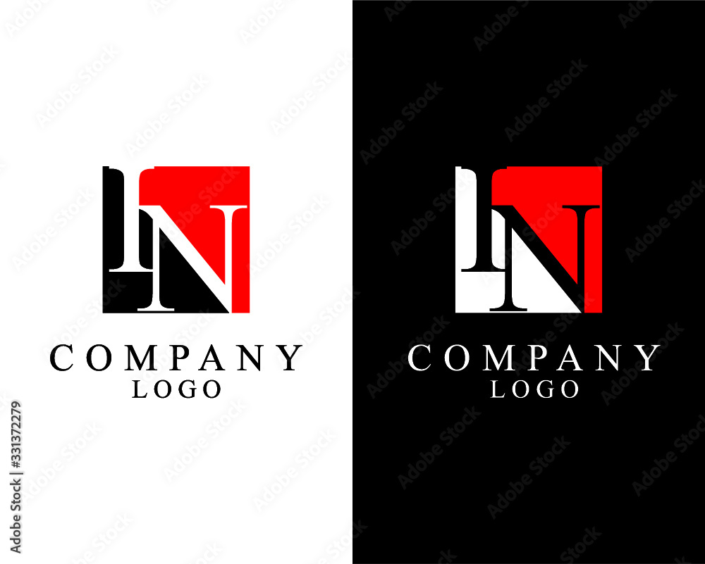 IN, NI logo Letter square shape logo vector for company identity. Stock ...