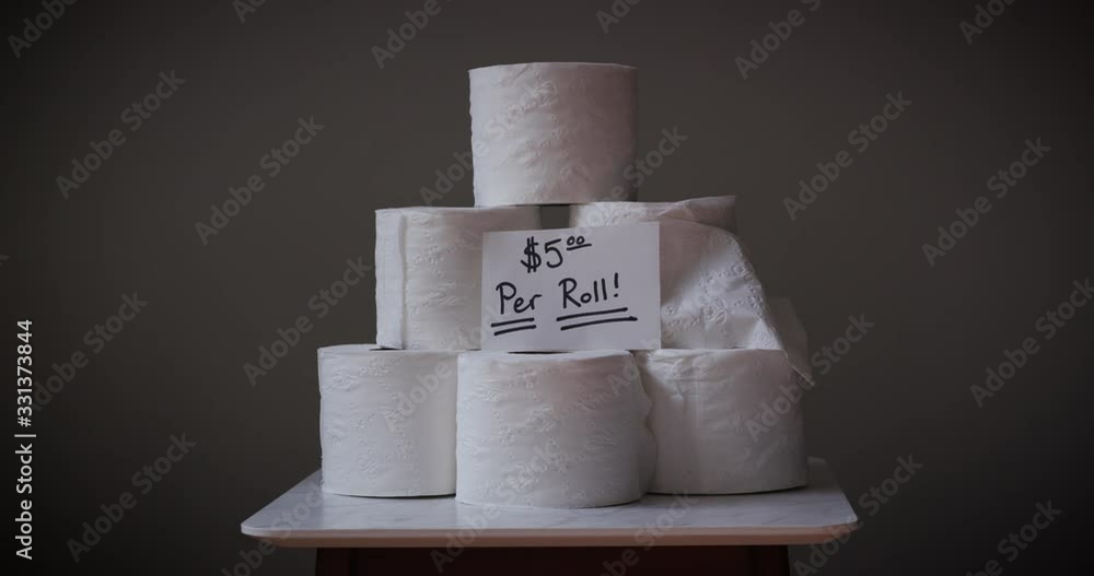 Toilet paper is sold for five dollars ($5.00) a roll (US Currency ...