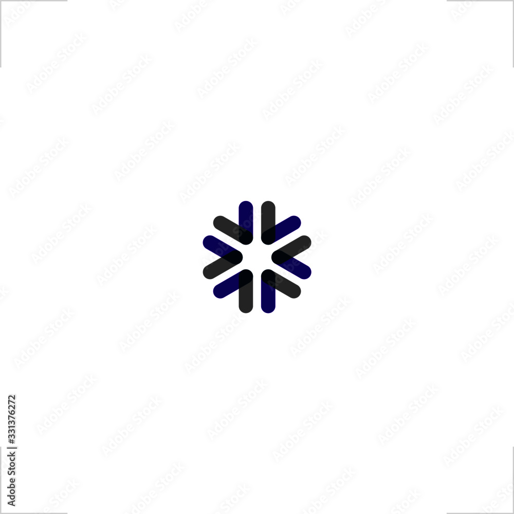 abstract light logo snow flake design Stock Vector | Adobe Stock