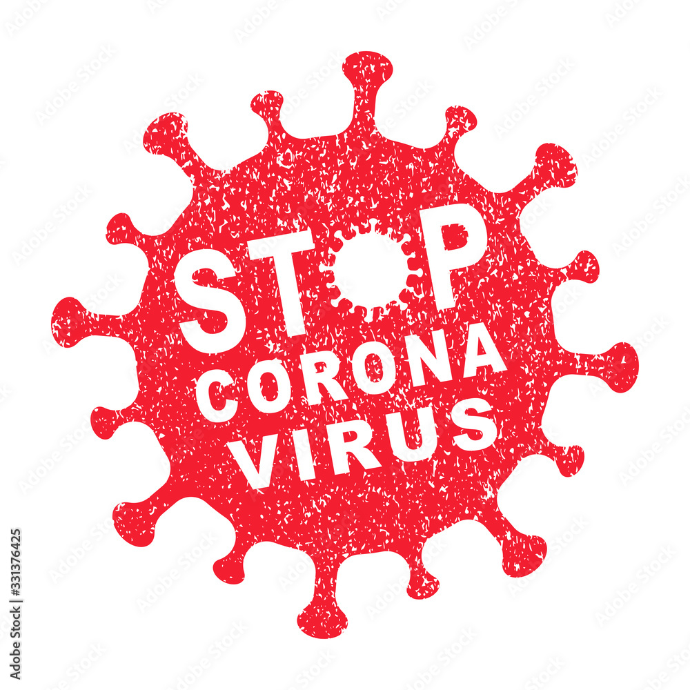 MERS Corona Virus Biohazard safety prohibition icon shape. biological ...