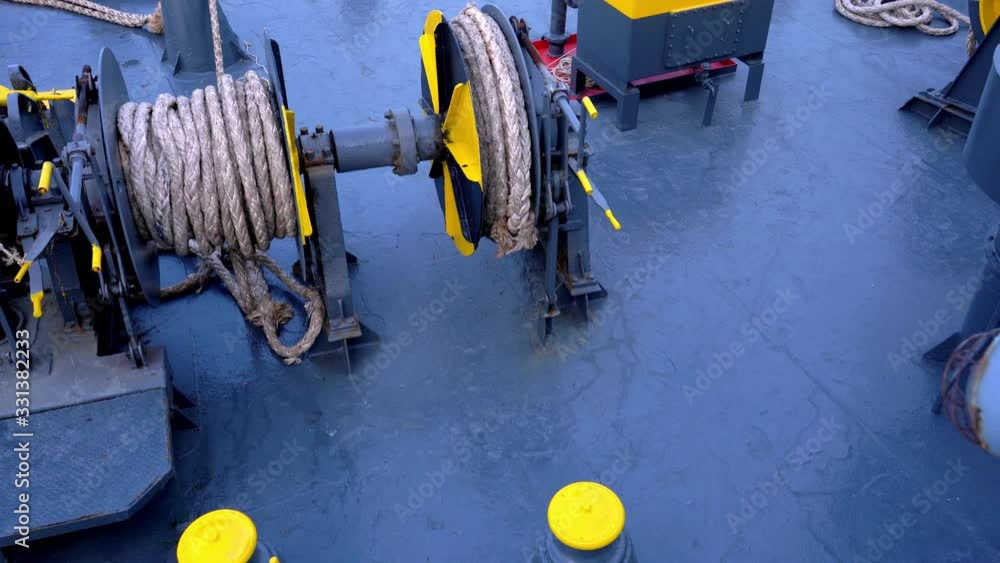 The bow of the ship. Ship Mooring Equipment. Sea cruise. Ship details ...