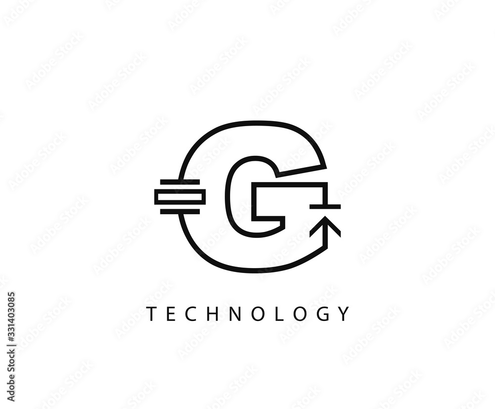 Electrical G Letter Icon Design With Electrical Engineering Symbol ...