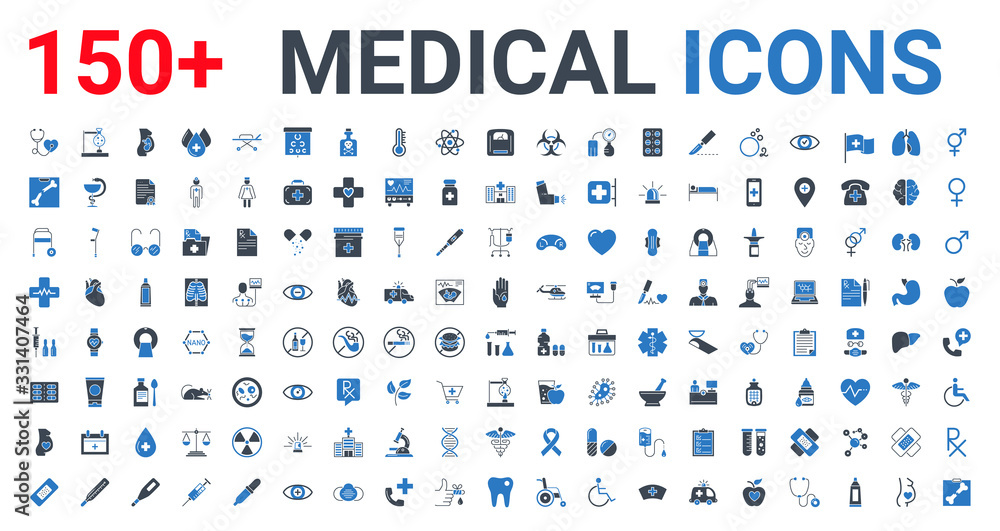 Medical Vector Icons Set. Stock Vector | Adobe Stock