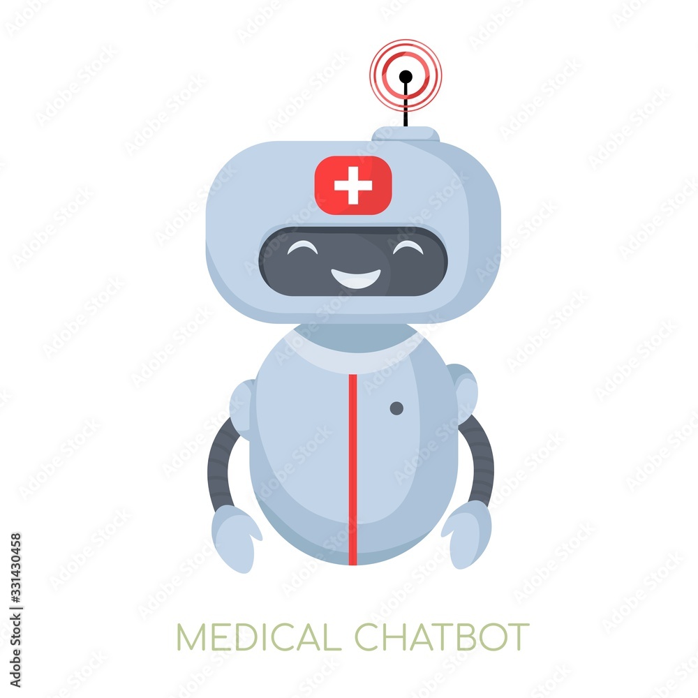 Medical cute chatbot. Robot doctor. Scientific technologies for health ...