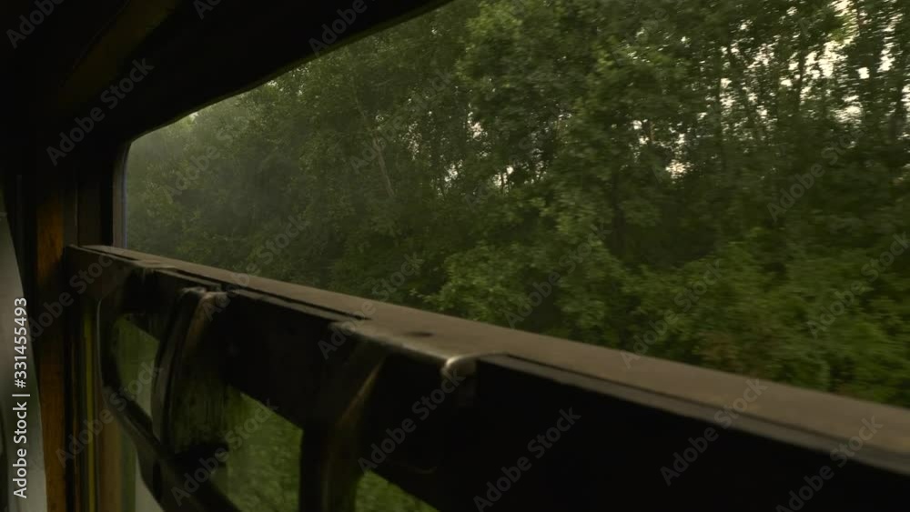 20th Century Old Retro Train Moves on Railway Across Europe Locomotive ...