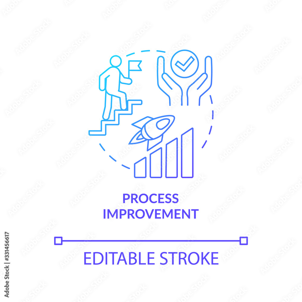 Working process improvement concept icon. Agency workflow optimization ...