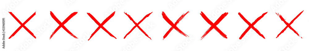 Red wrong mark. Vector illustration Stock Vector | Adobe Stock