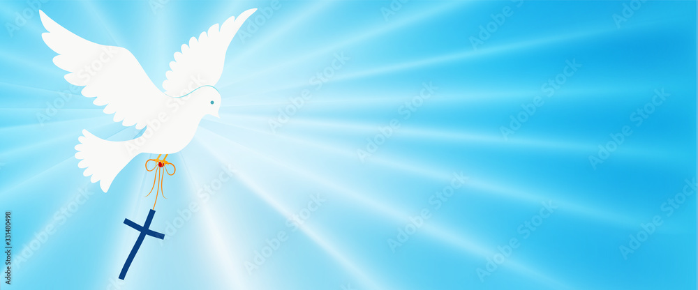 Dove And Cross Background