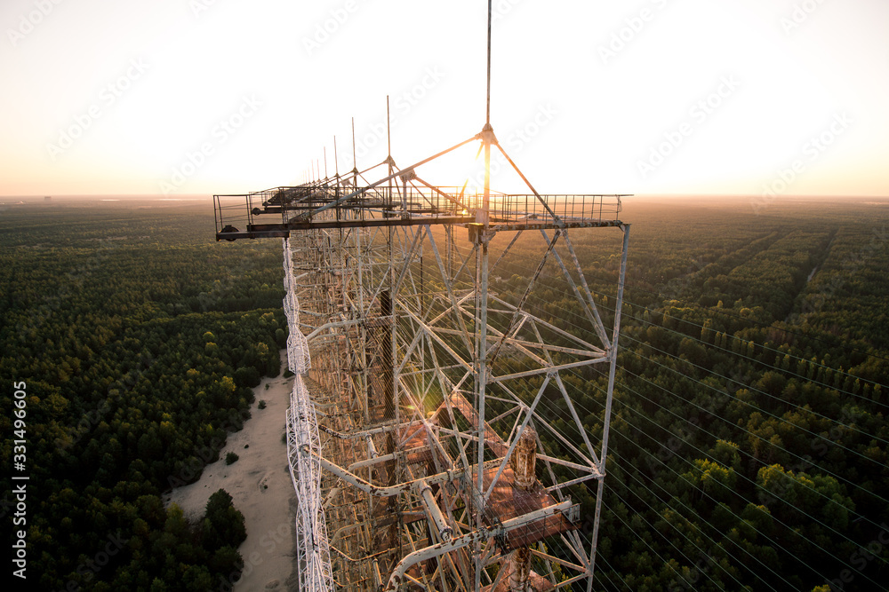 Chernobyl Exclusion Zone exploration Pripyat Duga radar 3 Stock Photo ...