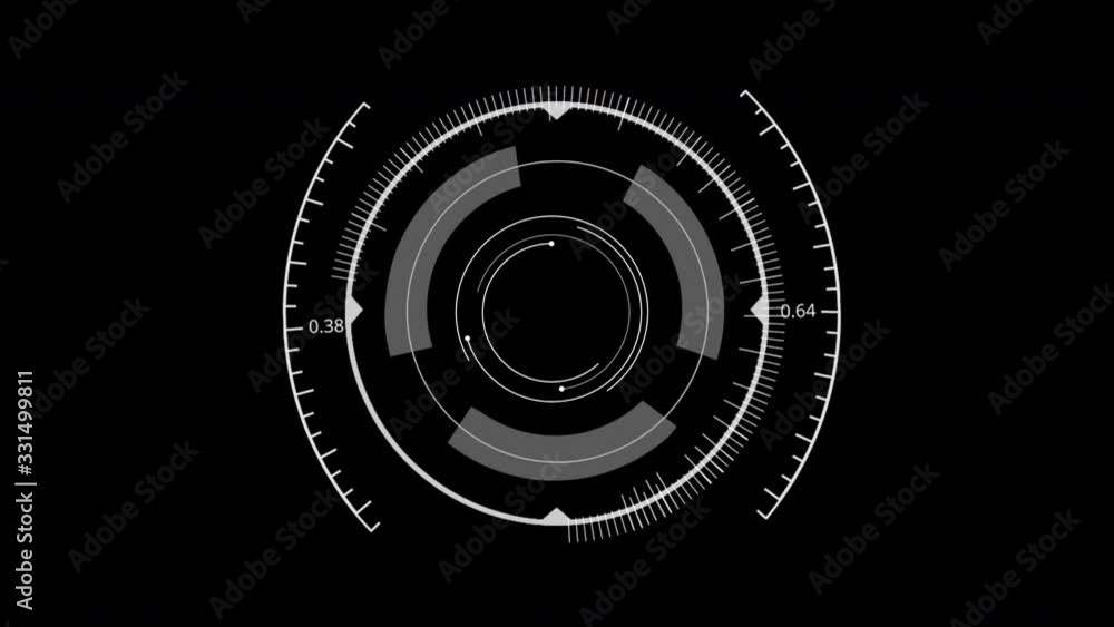 HUD Circle User interface on isolated black background. Target ...