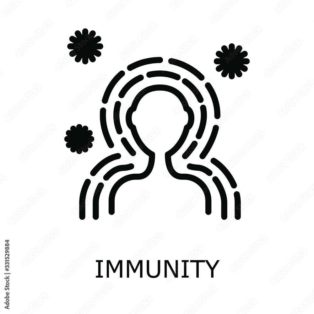 Antibacterial Protection Or Immune System Icon Health Bacteria Virus