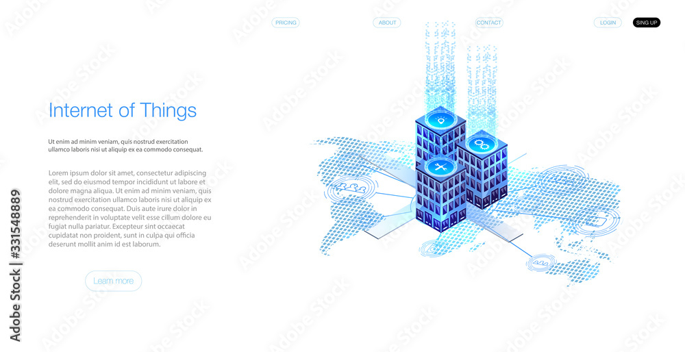 Internet of things (IoT) and networking concept for connected devices ...