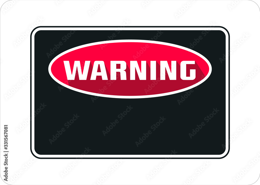 Blank Red Warning Sign