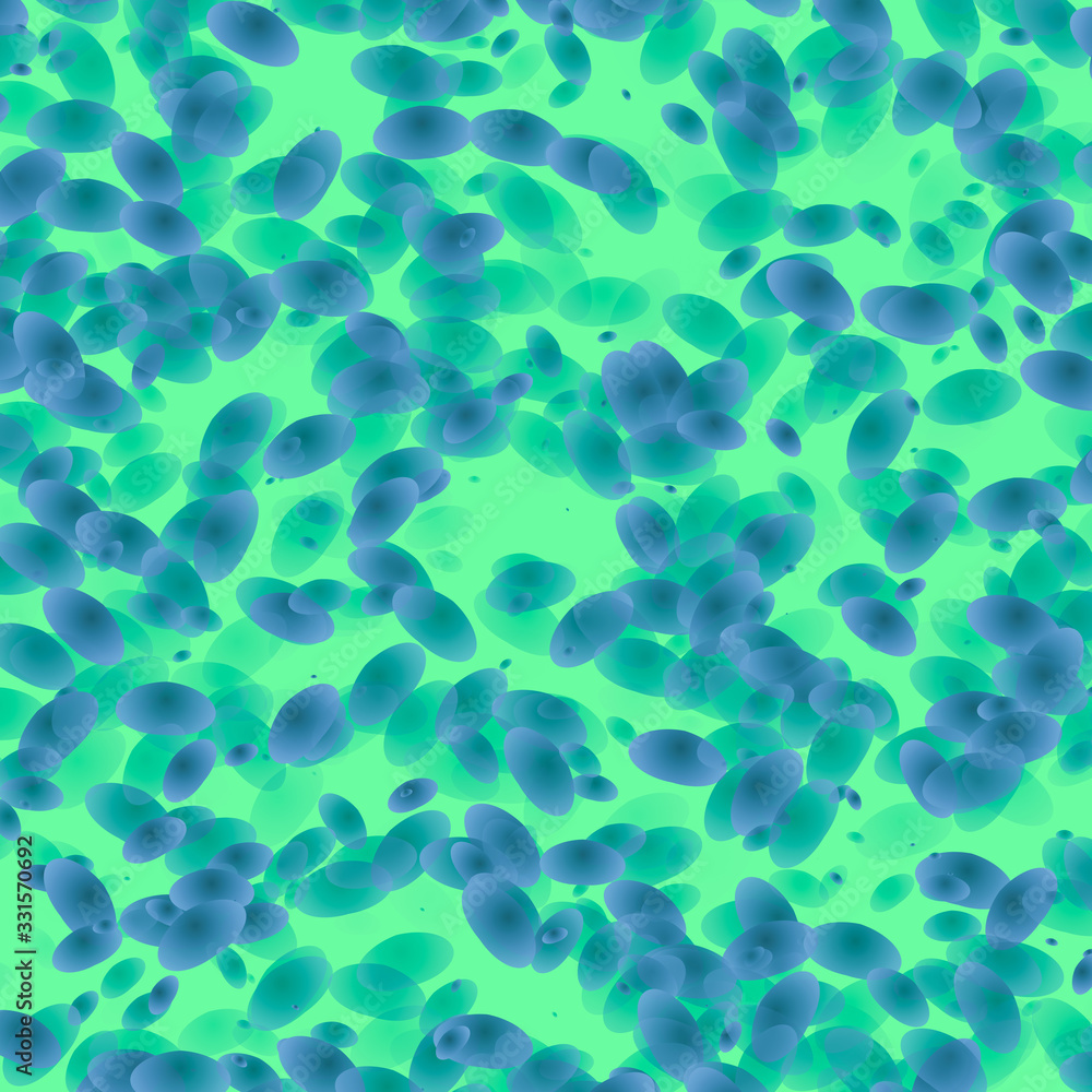 Blue oval cells element on green background Stock Illustration | Adobe ...