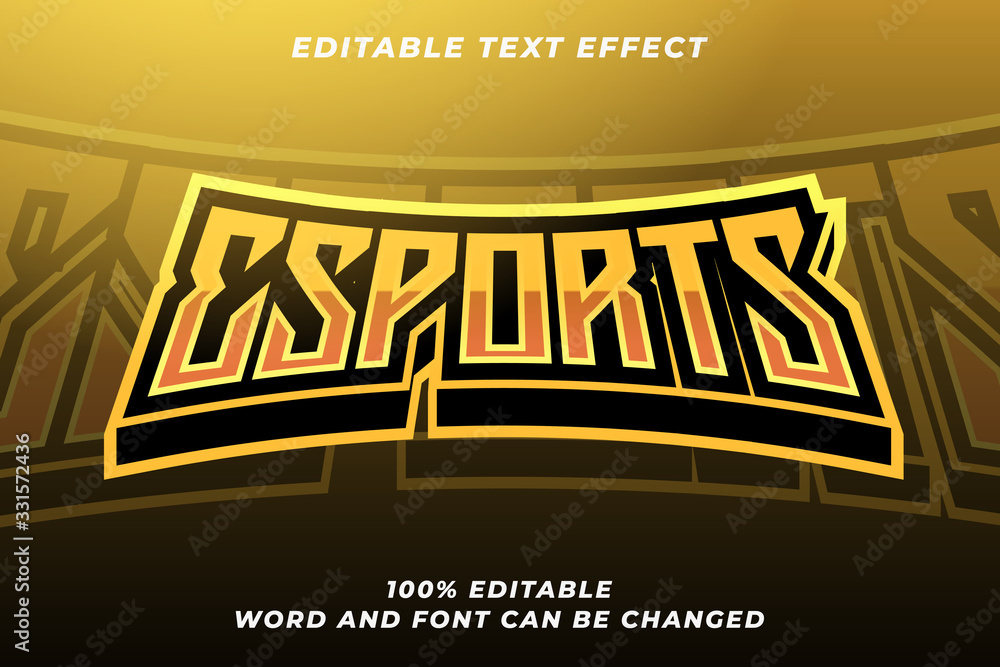 Esport text style effect Premium Vector5 Stock Vector | Adobe Stock