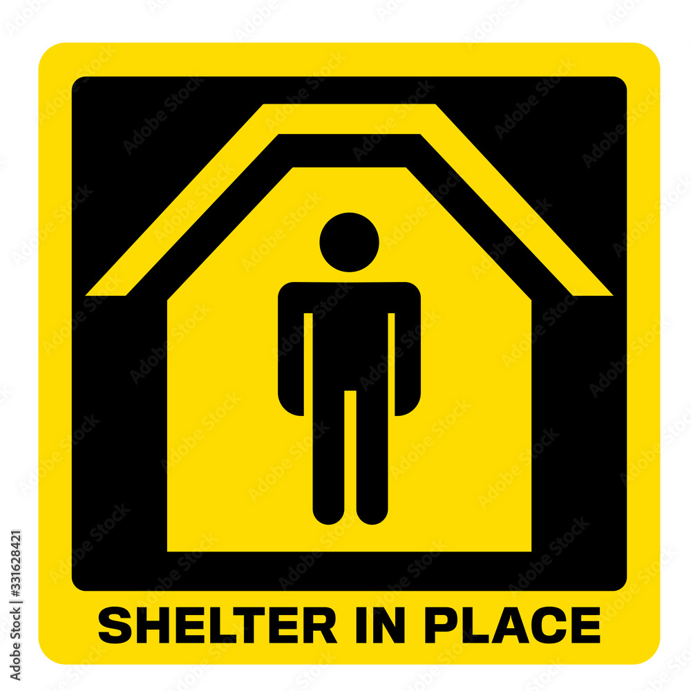 Shelter in place sign vector Stock Vector | Adobe Stock