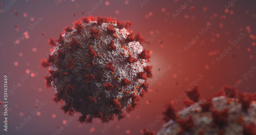 4k image of 3d made coronavirus (COVID-19) Stock Photo | Adobe Stock