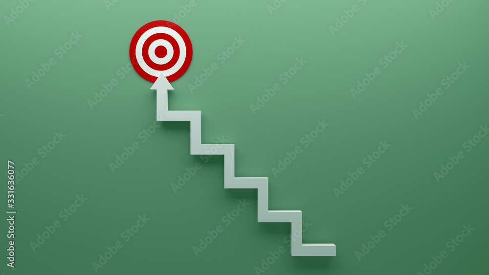 Longest light ladder glowing and aiming high to goal target among other ...