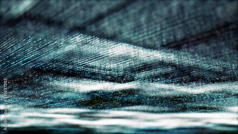 Foto de Futuristic digital generated image abstract matrix particles de ...