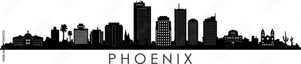 Phoenix Skyline Silhouette