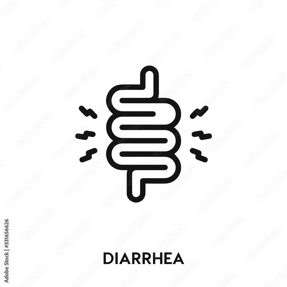 Vecteur Stock diarrhea icon vector. Colitis icon vector symbol ...