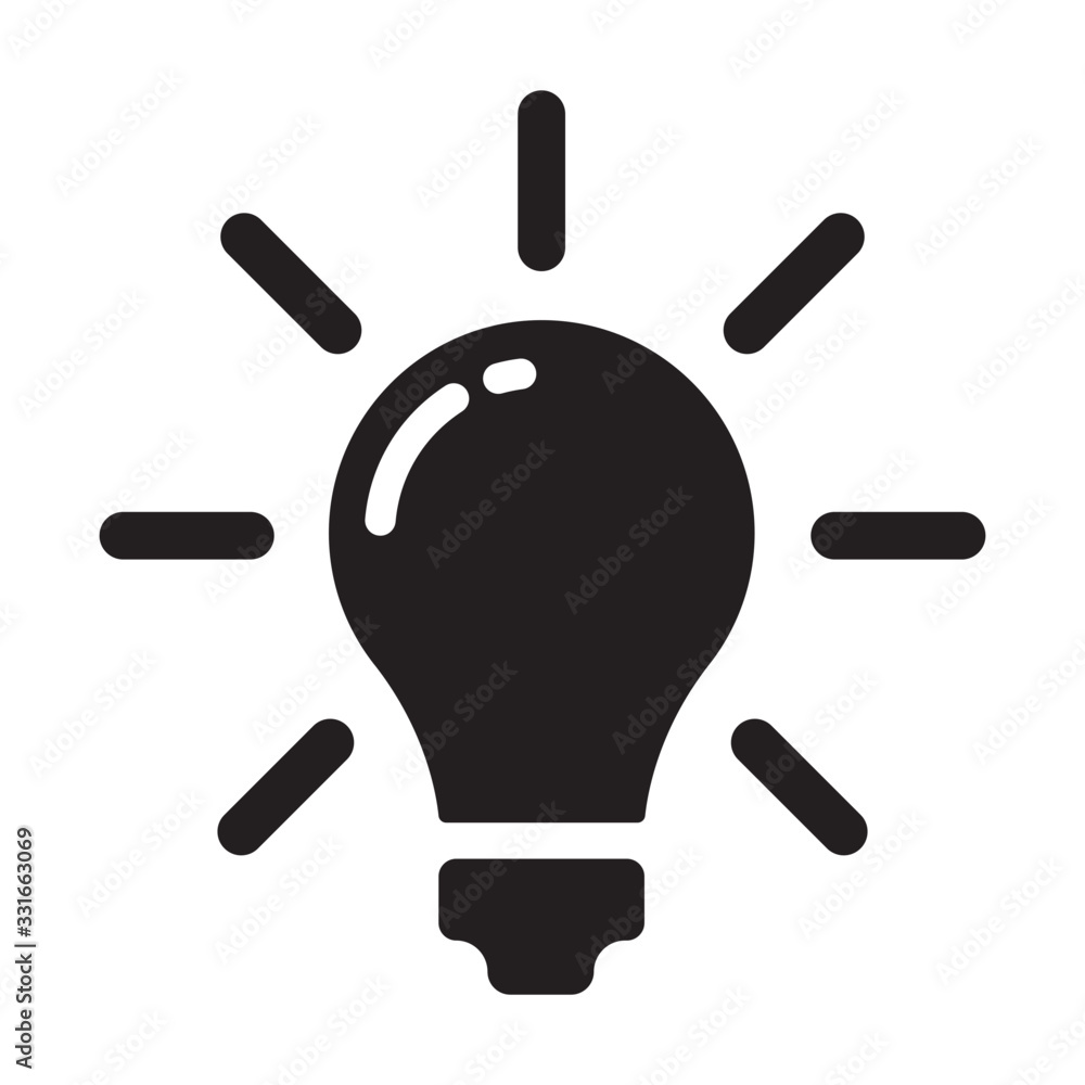 light bulb icon. idea icon vector. Stock Vector | Adobe Stock
