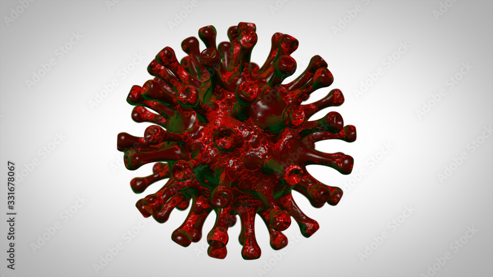 ภาพประกอบสต็อก Coronavirus 2019-ncov flu infection 3D medical animation ...