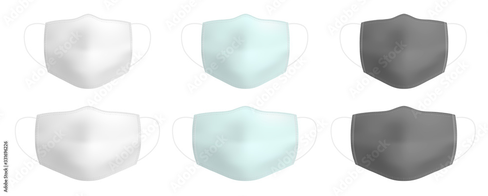 Vector realistic medical face mask Stock Vector | Adobe Stock