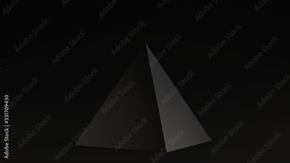 Black Pyramid Black Background 3d illustration 3d render Stock ...
